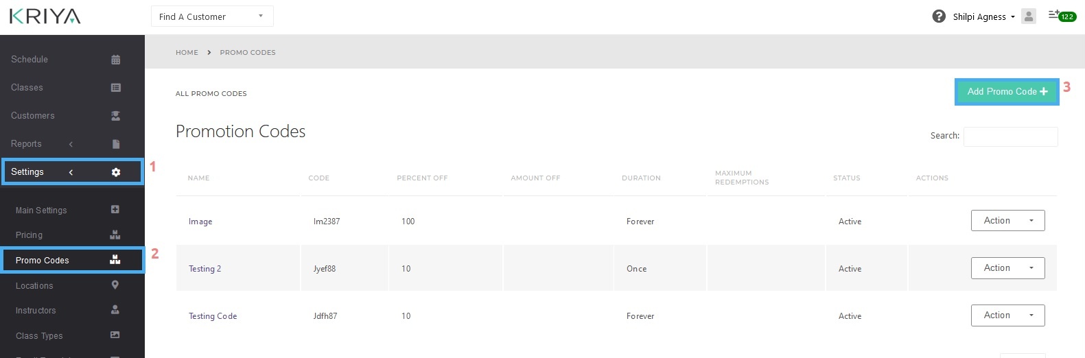 How do I create and modify promo or discount codes?